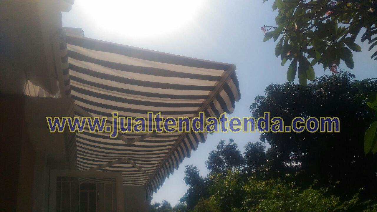 Tenda Awning - awning gulung otomatis - kanopi kain - awning jakarta